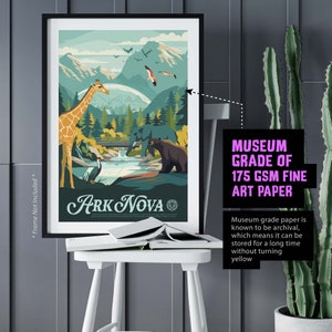 ARK NOVA - Inspired Poster / Retro Board Game Poster & Wall Art Print ...