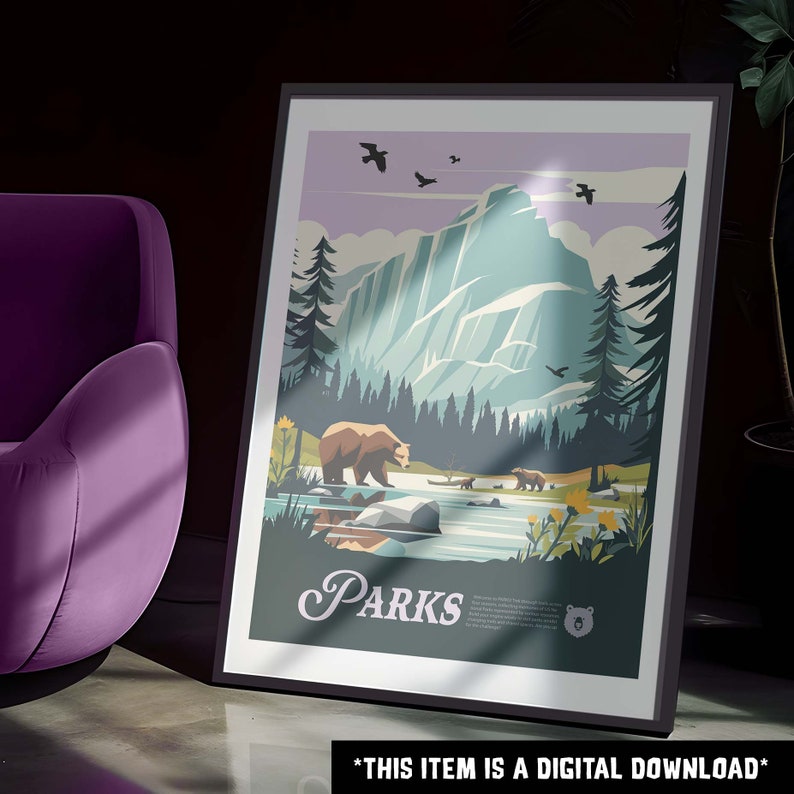 PARKS Poster Inspired by Parks / Retro Board Game Poster / Printable ...