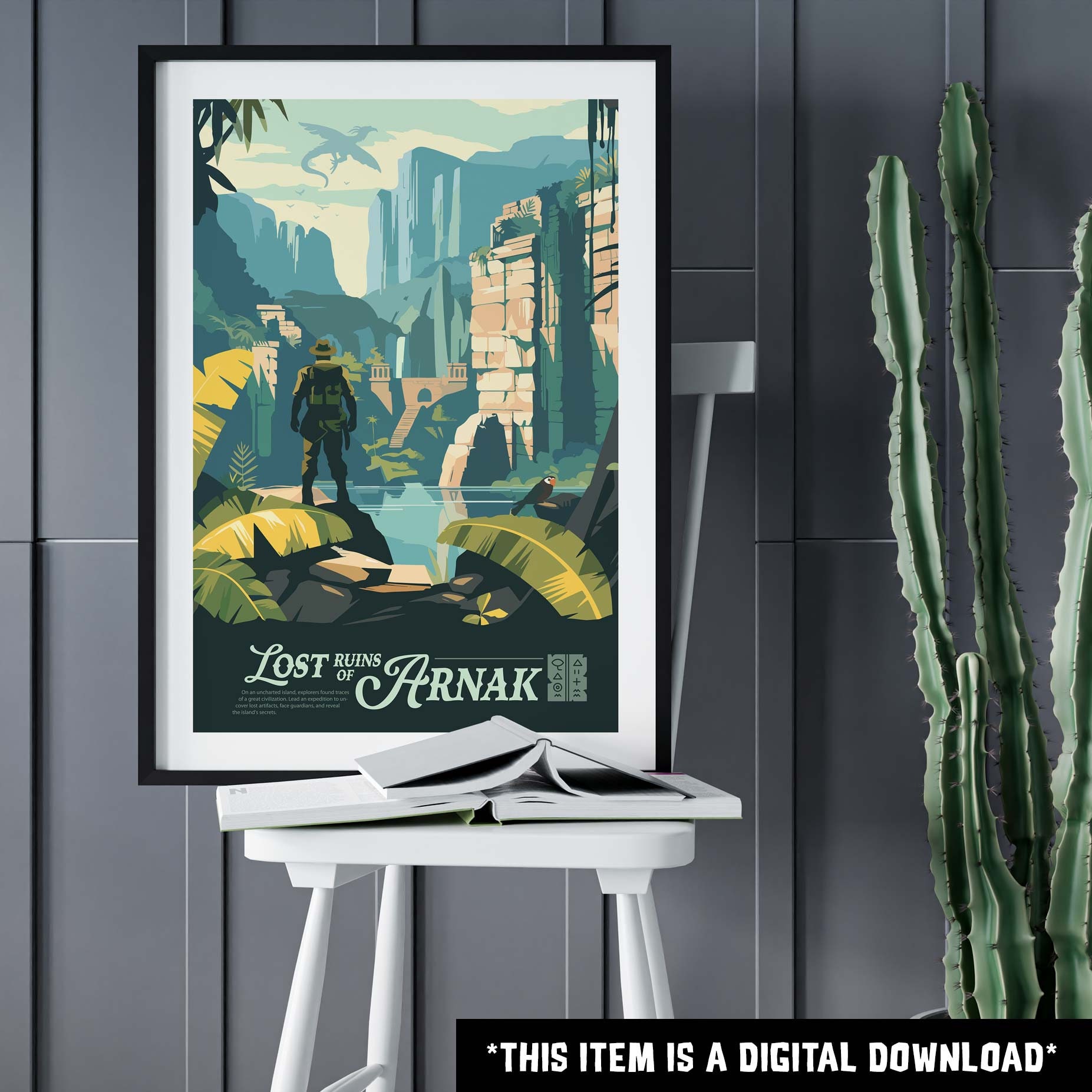 Unofficial LOST RUINS of ARNAK - Inspired Poster / Retro Board Game ...