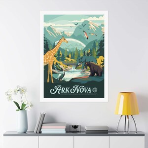 ARK NOVA - Inspired Poster / Retro Board Game Poster & Wall Art Print ...