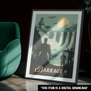 Unofficial BARRAGE - Inspired Poster, Funny Retro Board Game Poster ...