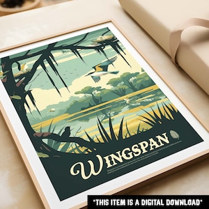 WINGSPAN - Inspired Poster / Retro Board Game Poster & Printable Wall ...