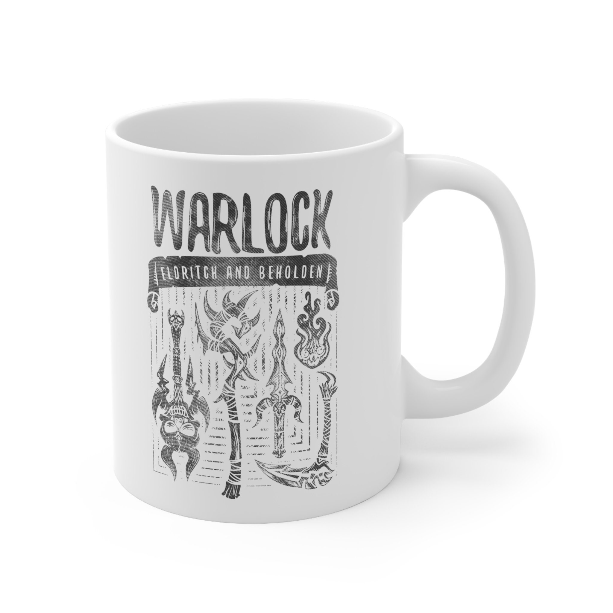 Warlock Eldritch and Beholden / Ceramic Mug 11oz / Dungeons & Dragons ...