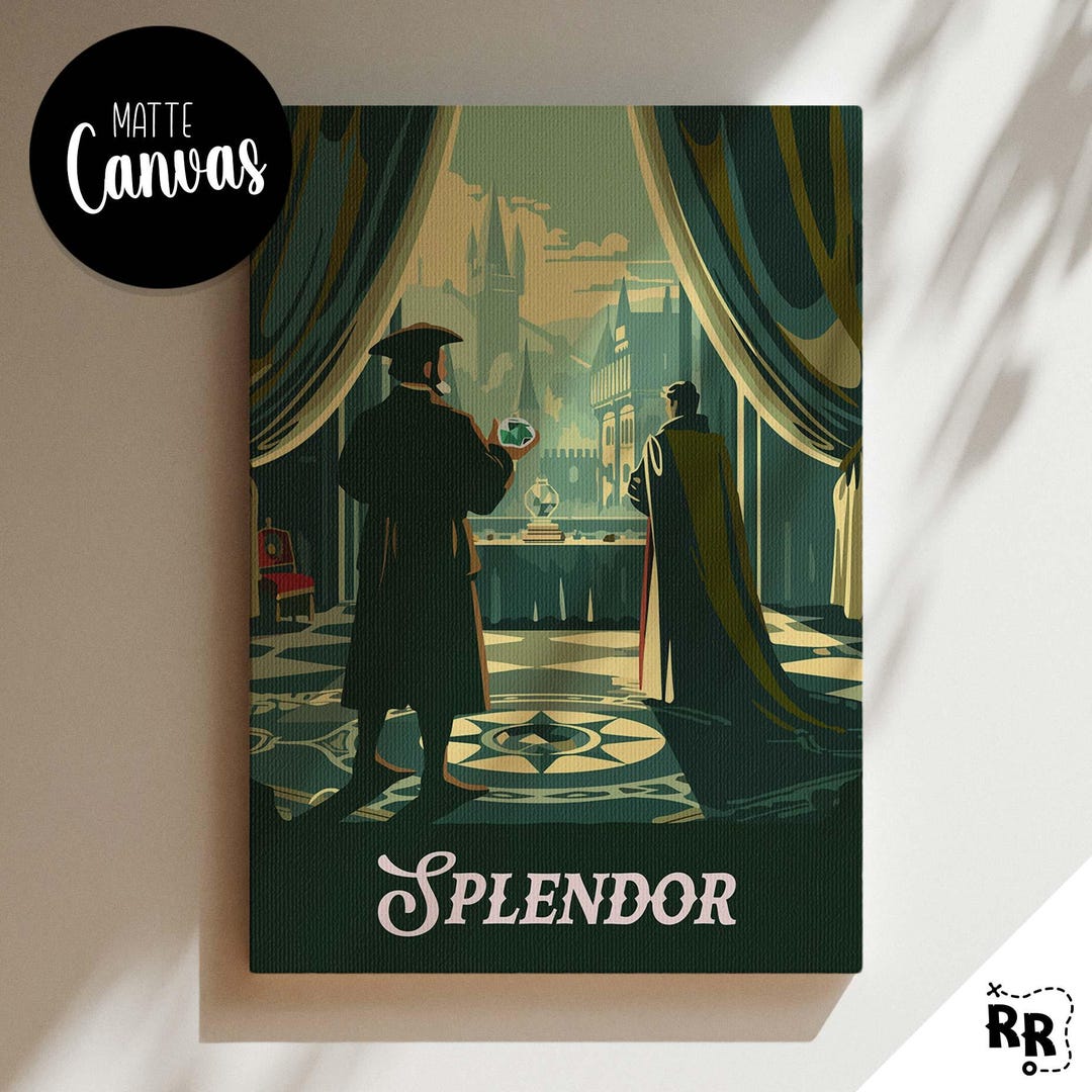 Unofficial SPLENDOR - Inspired Canvas / Retro Board Game Wall Art ...