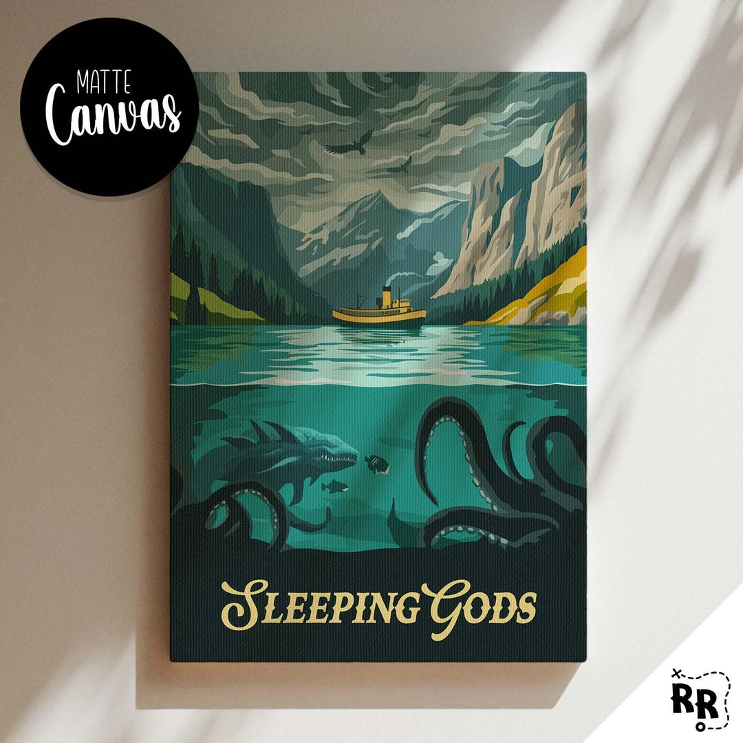 Unofficial SLEEPING GODS - Inspired Canvas, Retro Board Game Wall Art ...
