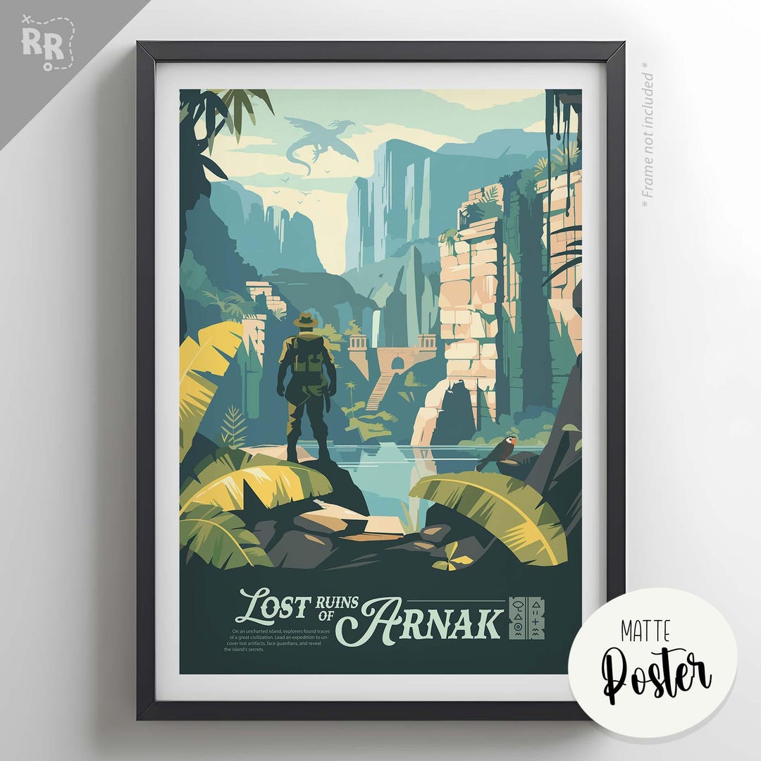 LOST RUINS of ARNAK - Inspired Poster / Retro Board Game Poster & Wall ...