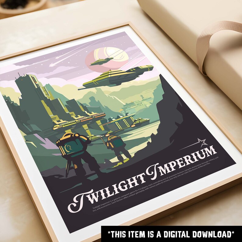 TWILIGHT IMPERIUM Inspired Poster / Retro Board Game Poster & Printable ...