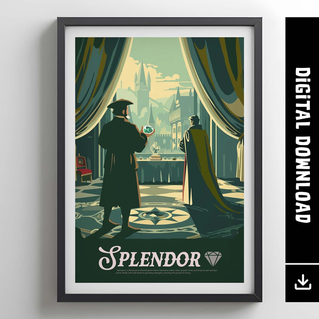SPLENDOR - Inspired Poster / Retro Board Game Poster & Printable Wall ...
