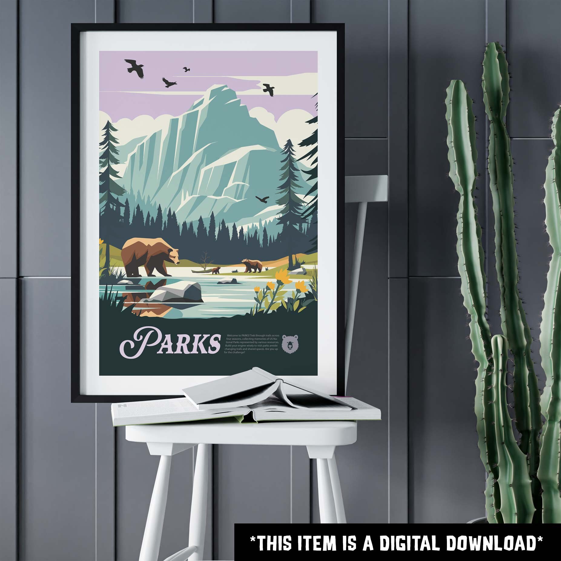 PARKS Poster Inspired by Parks / Retro Board Game Poster / Printable ...