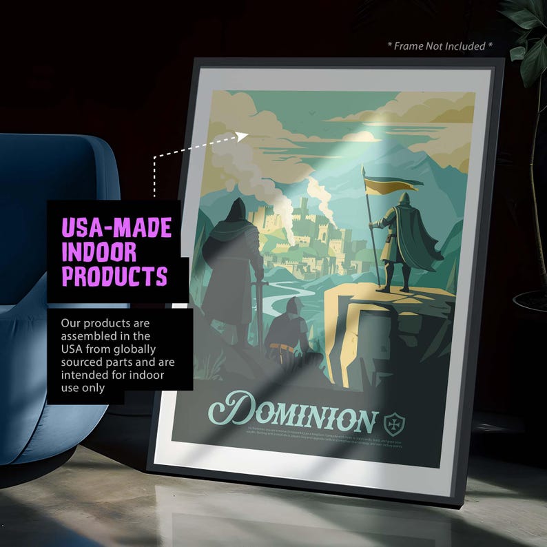 Unofficial DOMINION - Inspired Poster / Retro Board Game Poster & Wall ...