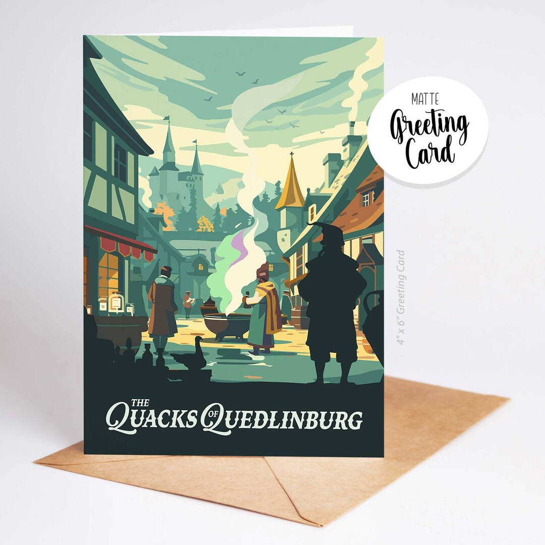 The QUACKS of QUEDLINBURG - Inspired Greeting Card / Retro Board Game ...
