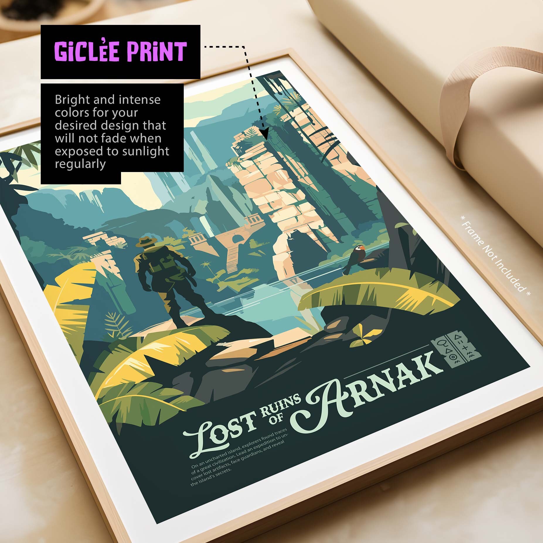 LOST RUINS of ARNAK Inspired Poster / Retro Board Game Poster & Wall ...