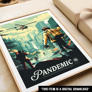 PANDEMIC - Inspired Poster / Retro Board Game Poster & Printable Wall ...