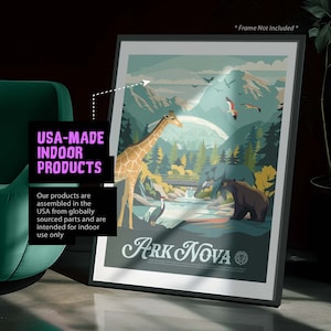 ARK NOVA - Inspired Poster / Retro Board Game Poster & Wall Art Print ...