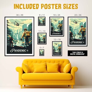 PANDEMIC - Inspired Poster / Retro Board Game Poster & Printable Wall ...