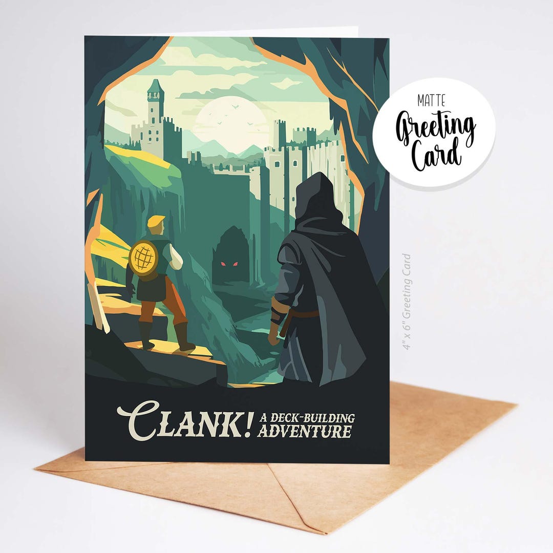 CLANK! - Inspired Greeting Card / Retro Board Game Card / Fantasy RPG ...