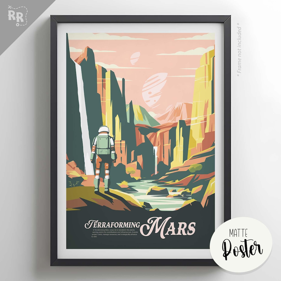 TERRAFORMING MARS - Inspired Poster / Retro Board Game Poster & Wall ...