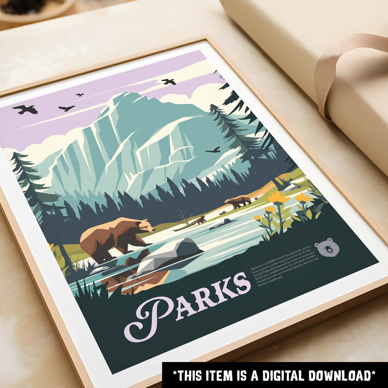 PARKS Poster Inspired by Parks / Retro Board Game Poster / Printable ...