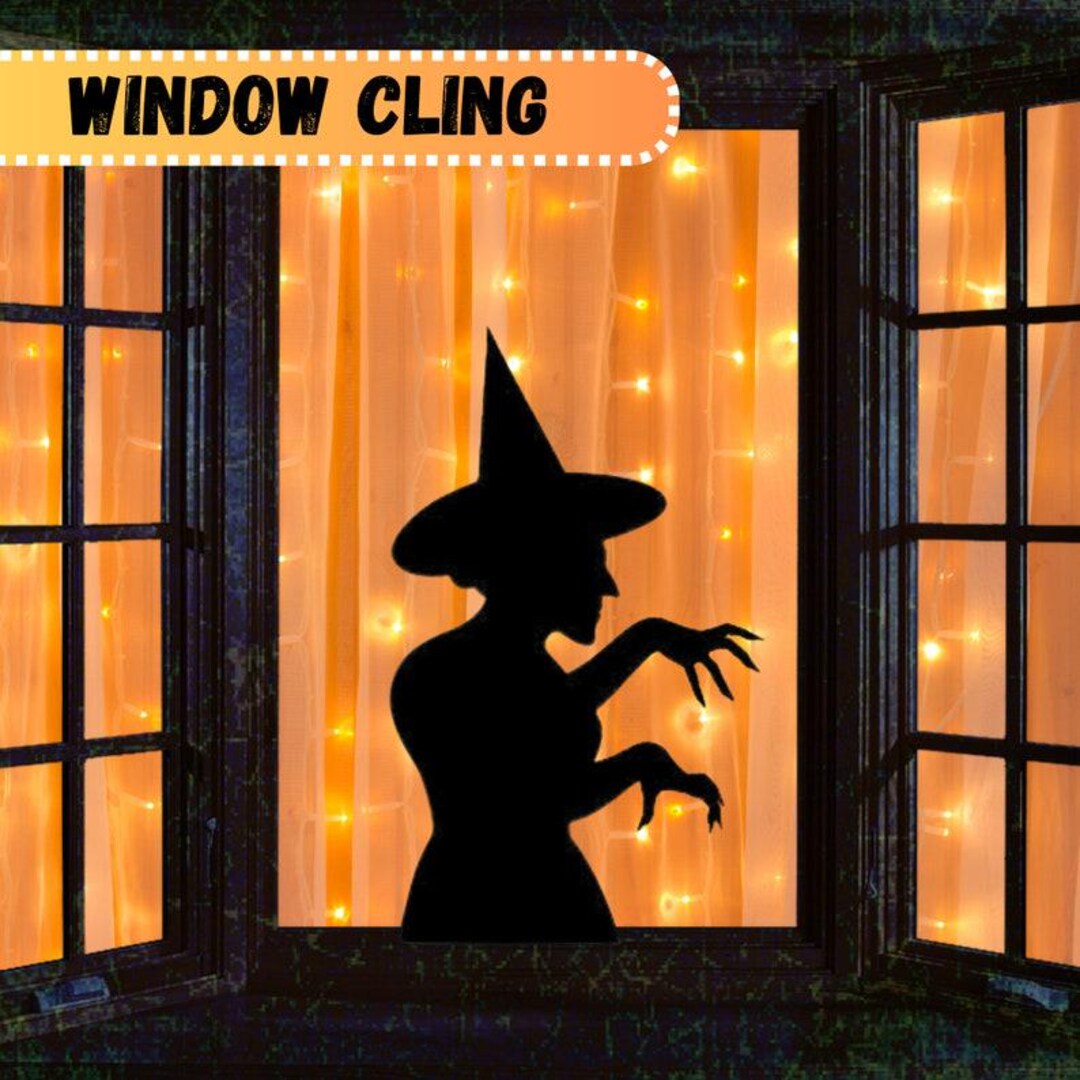 Reusable Halloween Wicked Witch Window Cling Halloween Decorations ...