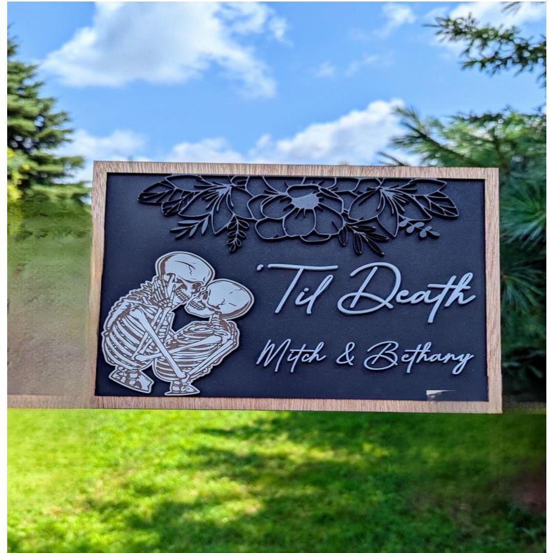 PERSONALIZED 'til Death Sign/ Halloween Decor/ Cottagecore Decor ...