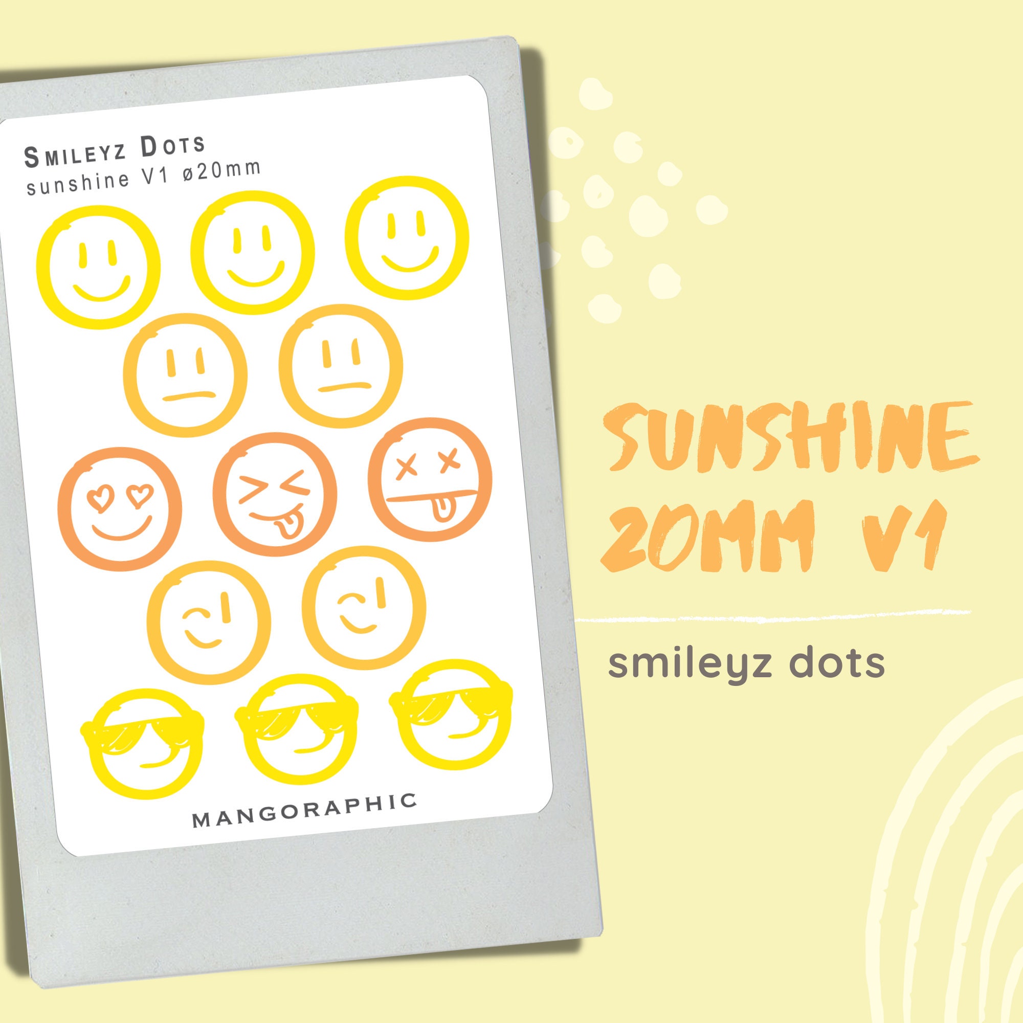 Printable Monochrome Dots Stickers Collection Blue 20mm Planner ...