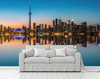 Skyline Wall Decal Skyscraper Wall Decal Sticker City Wall - Etsy