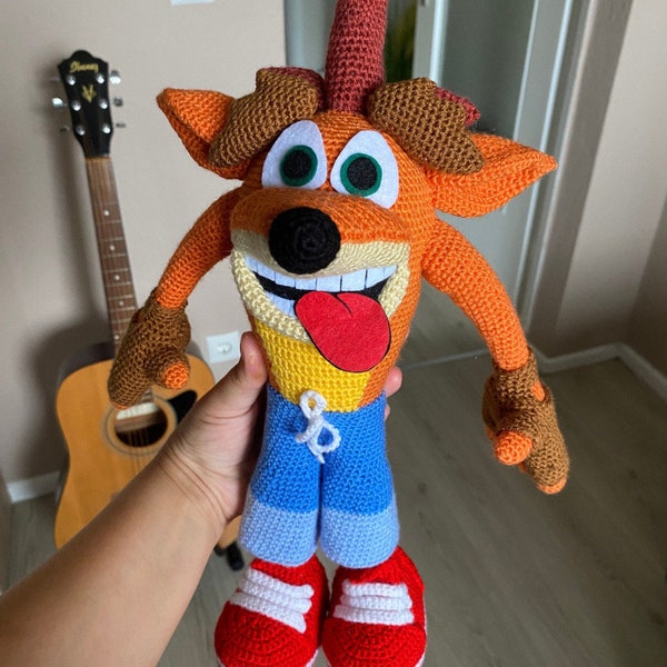 Crash Bandicoot Plush - Etsy