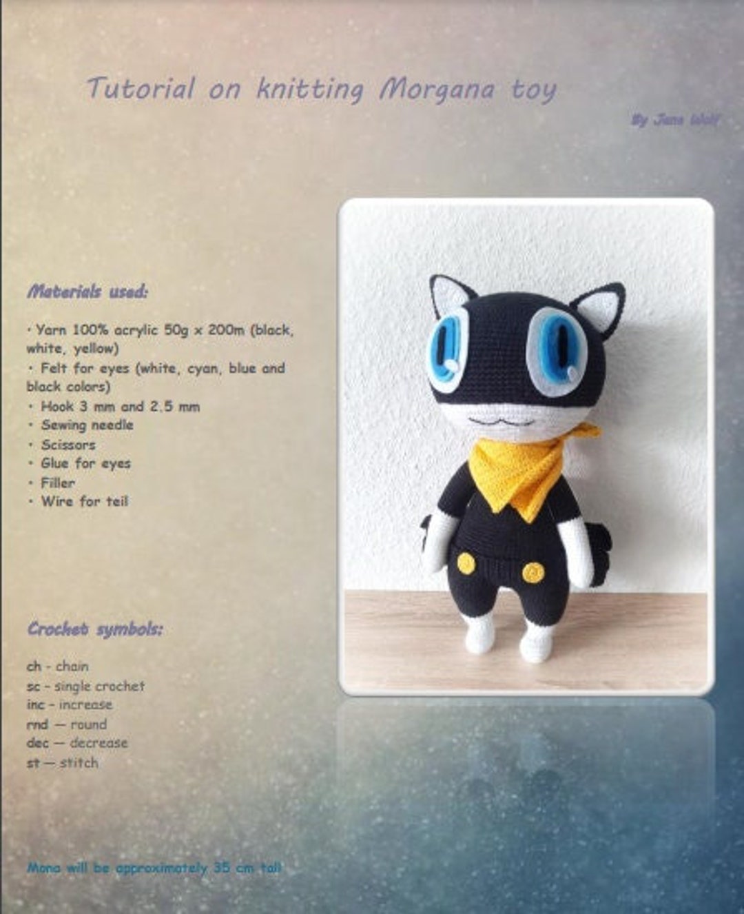 Tutorial on Crochet Toy Morgana Persona 5 - Etsy