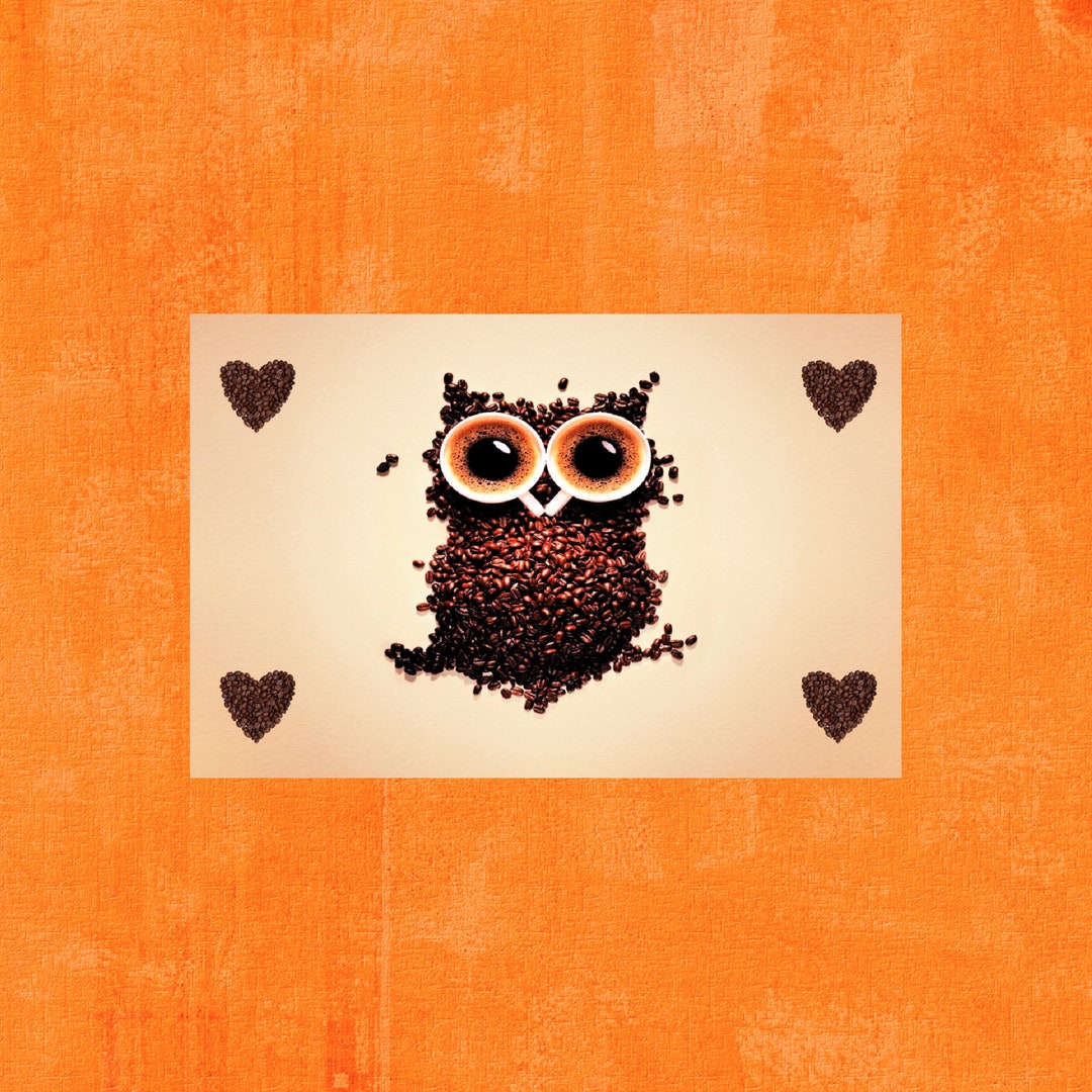 Fun Owl and Coffee Postcard, HOO Needs Coffee, I Love Coffee, I Love ...