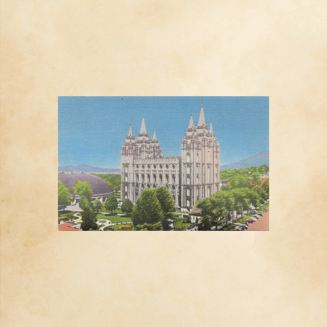 Antique Mormon Temple Postcard, Salt Lake City Utah Postcard, Historic ...