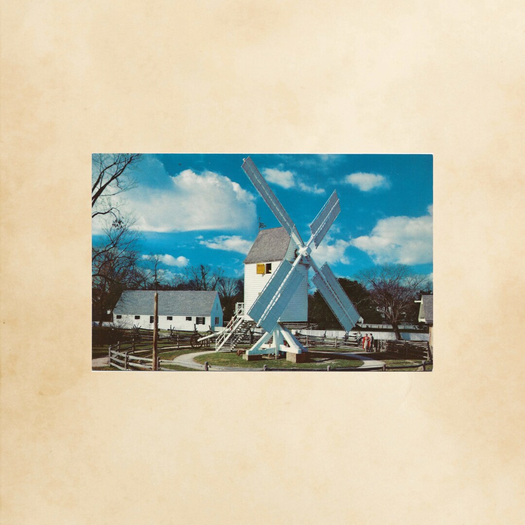 Vintage Robertsons Windmill Postcard, Williamsburg Virginia Postcards ...
