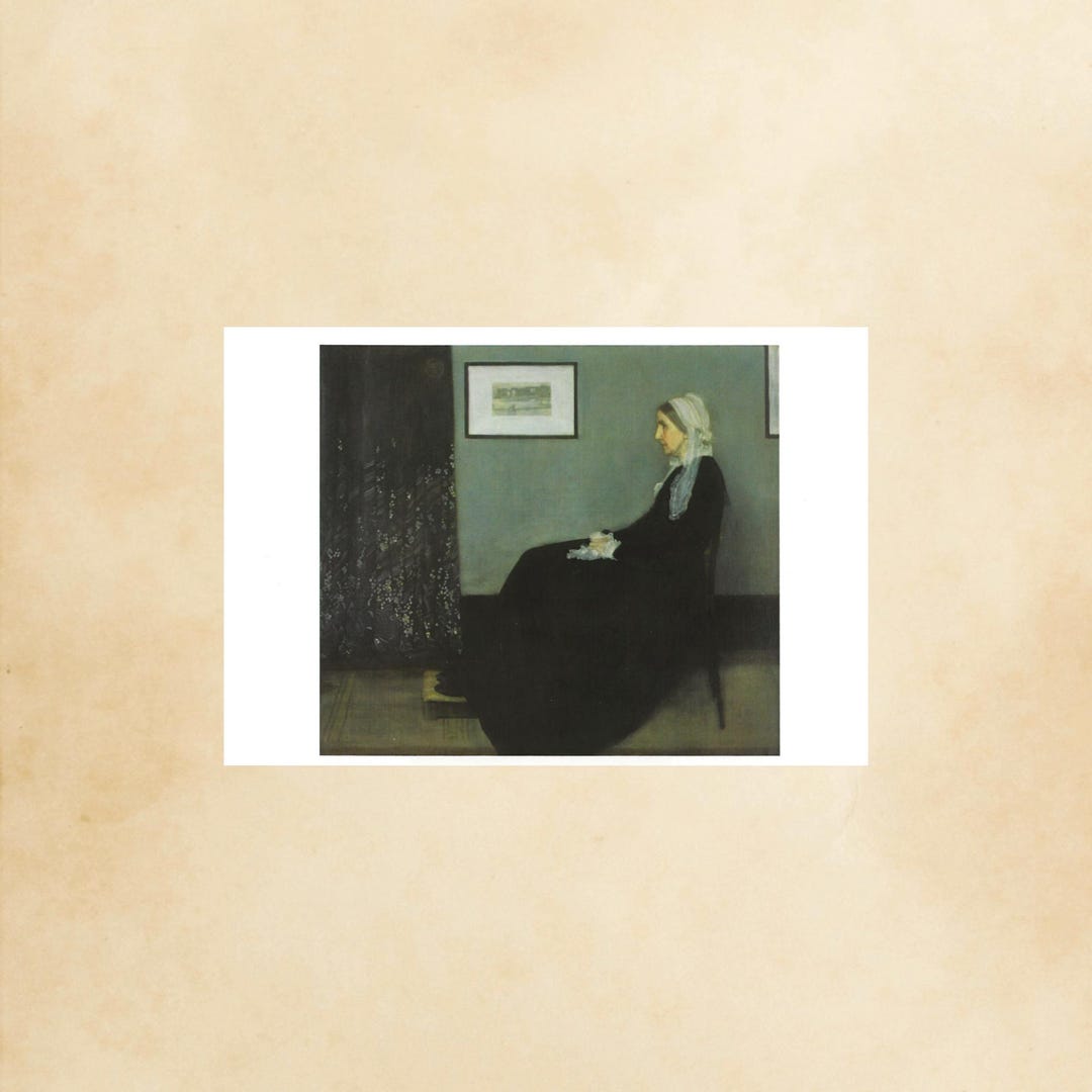 Modern Whistlers Mother Postcard, Art Postcards, Famous Paintings ...