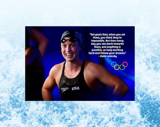Famous Athlete Postcards, Katie Ledecky Postcard, the Summer Olympics ...