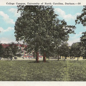 Vintage University of North Carolina Postcard, UNC Durham Postcard ...