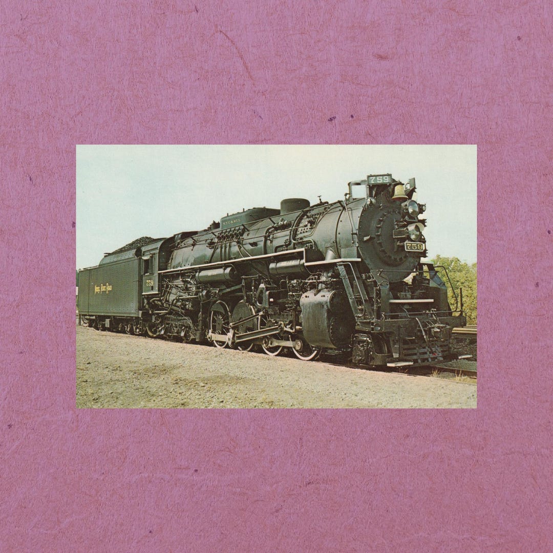 Vintage Locomotive Postcard, Train Postcards, Nickel Plate 759 ...