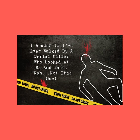 Awesome Humorous Postcard Serial Killer Humor Postcards | Etsy
