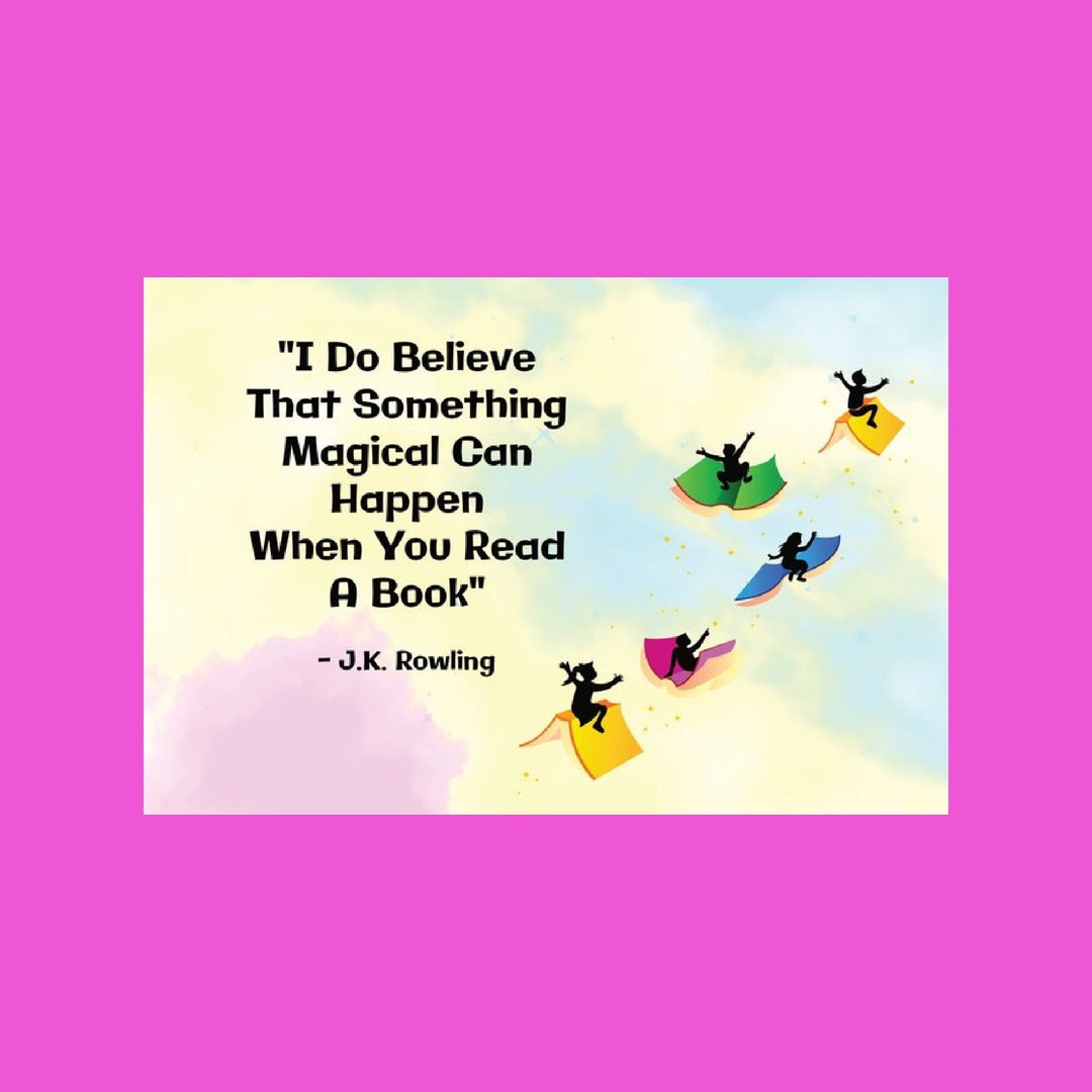 Fun J.K. Rowling Reading Quote Postcard, I Love Reading Postcard, I ...