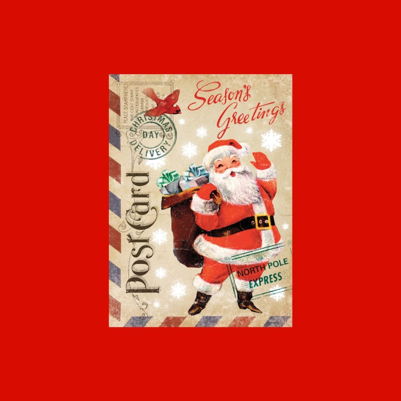 Christmas Postcard - Etsy