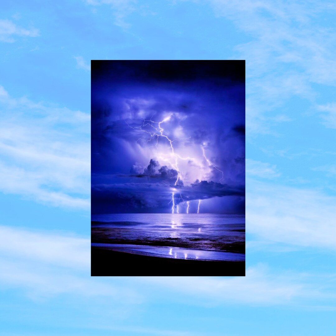 Stunning Lightning Storm Postcard, Weather Postcards, Postcrossing ...