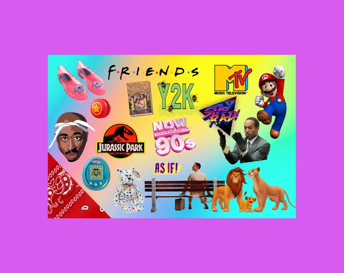 Fun 1990's Postcard, the 1990s Decade Postcard, the Nineties Postcards ...