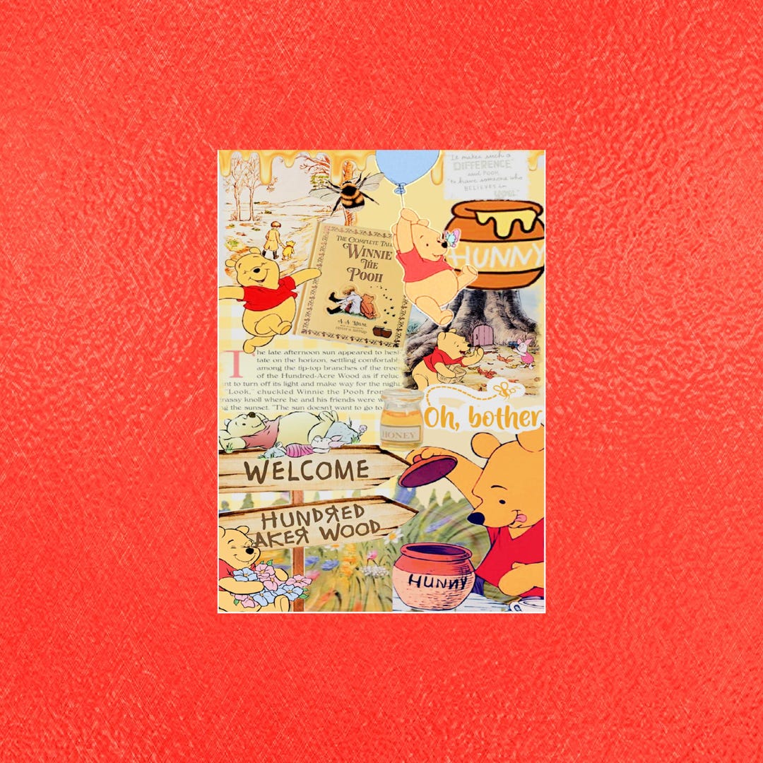 Wonderful Winnie the Pooh Postcard, AA Milne, Hundred Acre Wood, Pooh ...