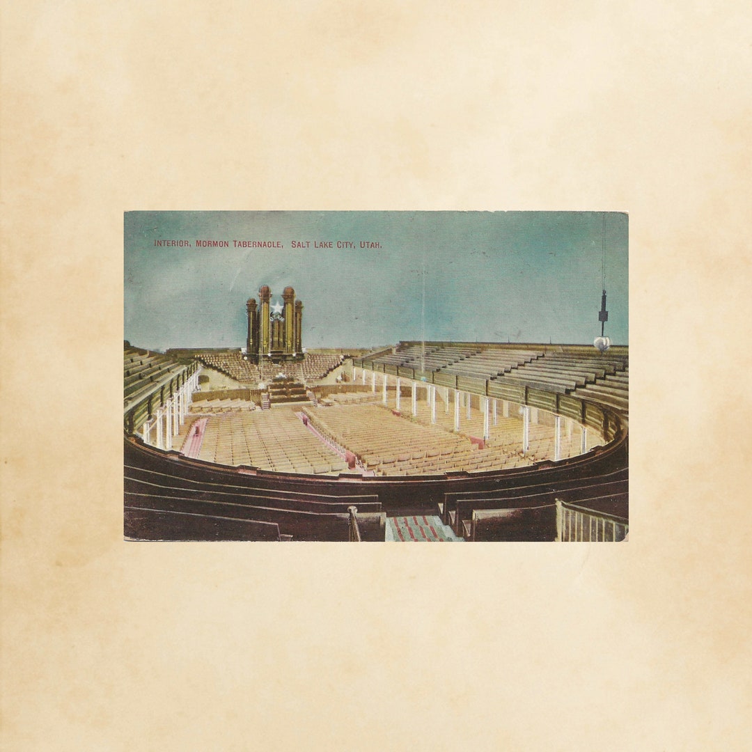 Antique Mormon Tabernacle Postcard, Salt Lake City Utah Postcard ...