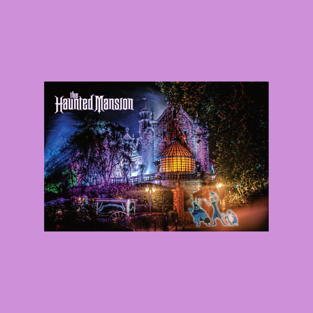 Awesome Haunted Mansion Postcard, Disney Attractions Postcard, Disney ...