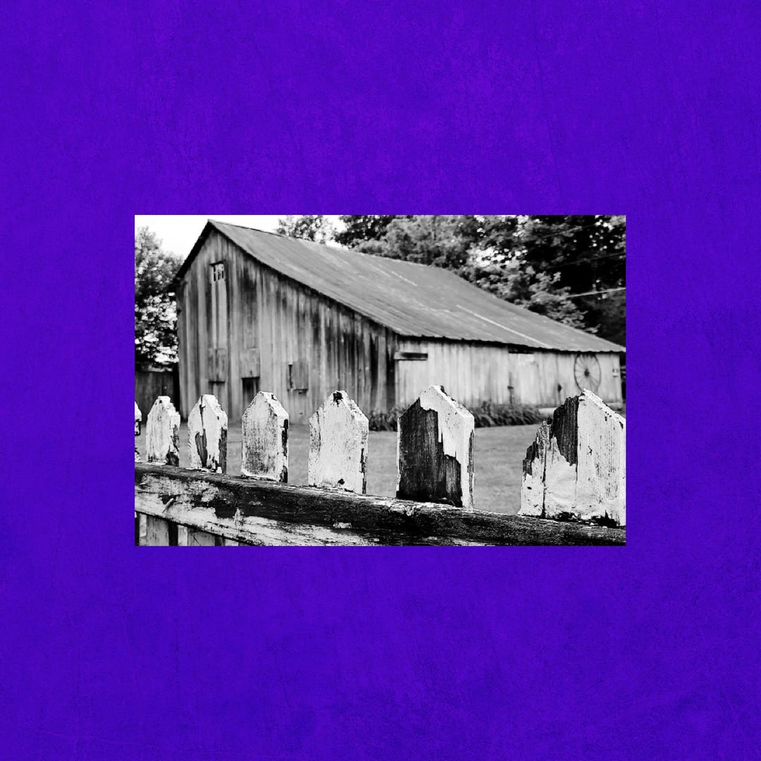 Awesome Old Barn Postcard, Barn & Fence Postcard, Roadside America ...