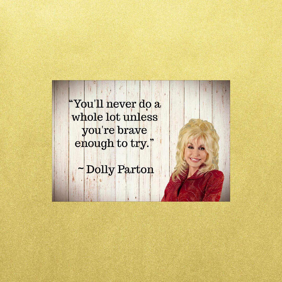 Dolly Parton Quote Postcard, Motivational Famous Quotes - Etsy
