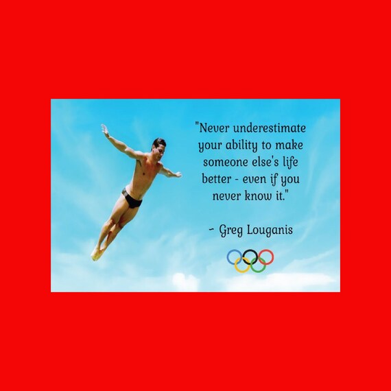 Famous Athlete Postcards Greg Louganis Postcard the Summer | Etsy
