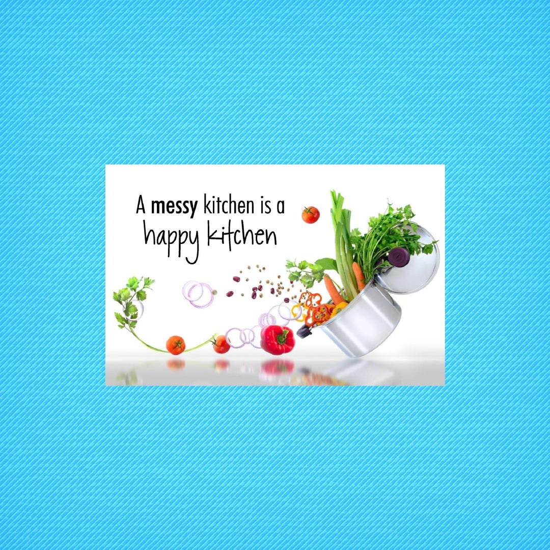 Happy Kitchen Postcard, Fun Cooking Art, Food Postcards - Etsy