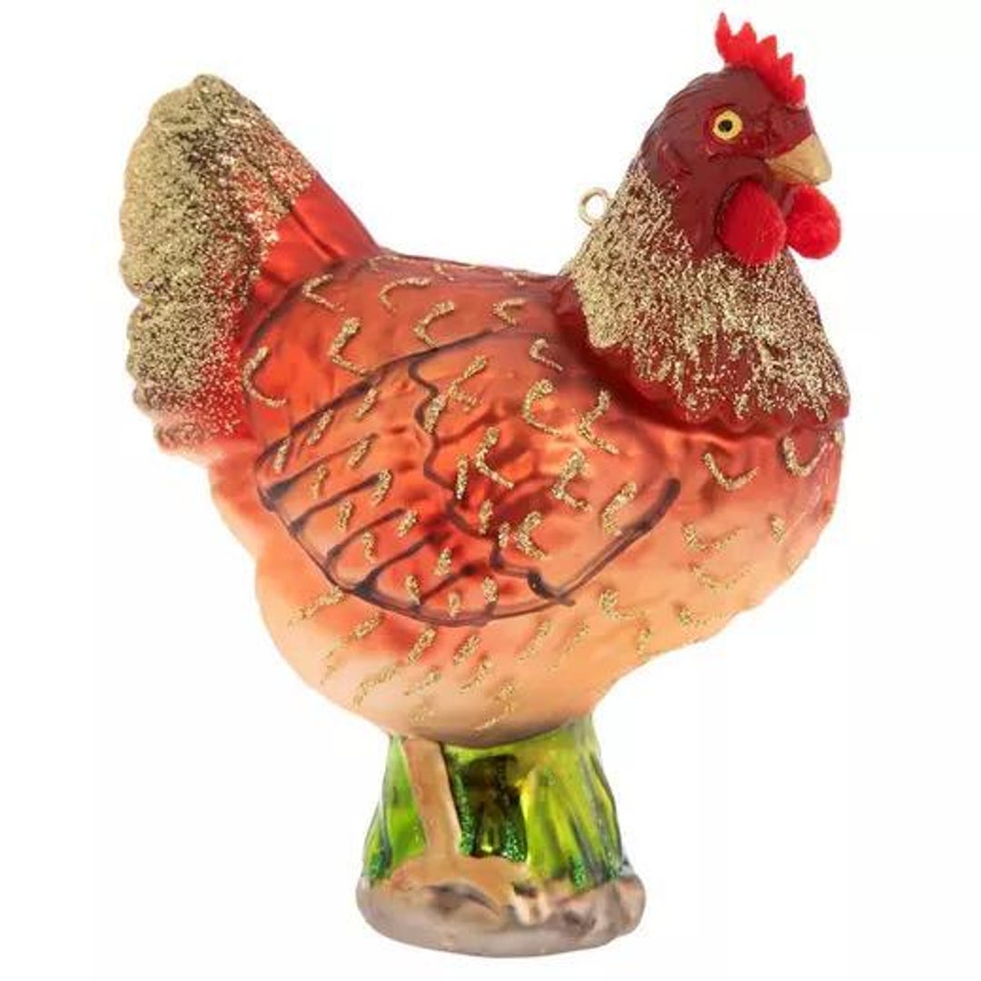 Robert Stanley Farmhouse Country Chicken Glass Christmas Holiday ...