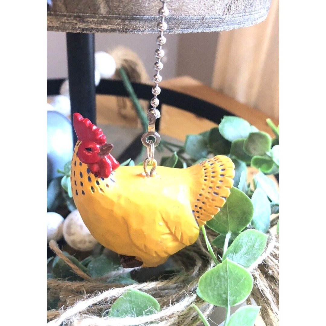 Hen / Chicken Ceiling Fan or Light Pull Farmhouse Home Decor NEW - Etsy