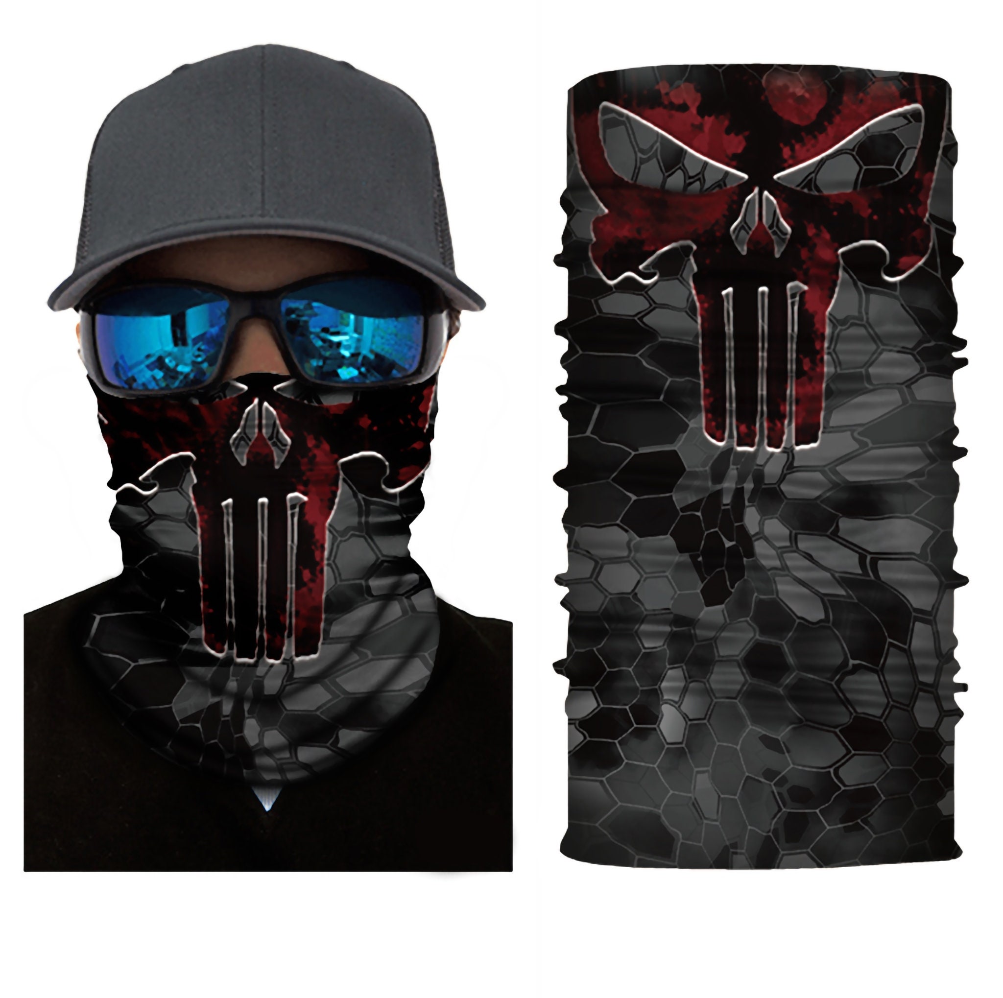 The Punisher Marvel : Face Mask Neck Gaiter Face Covering | Etsy